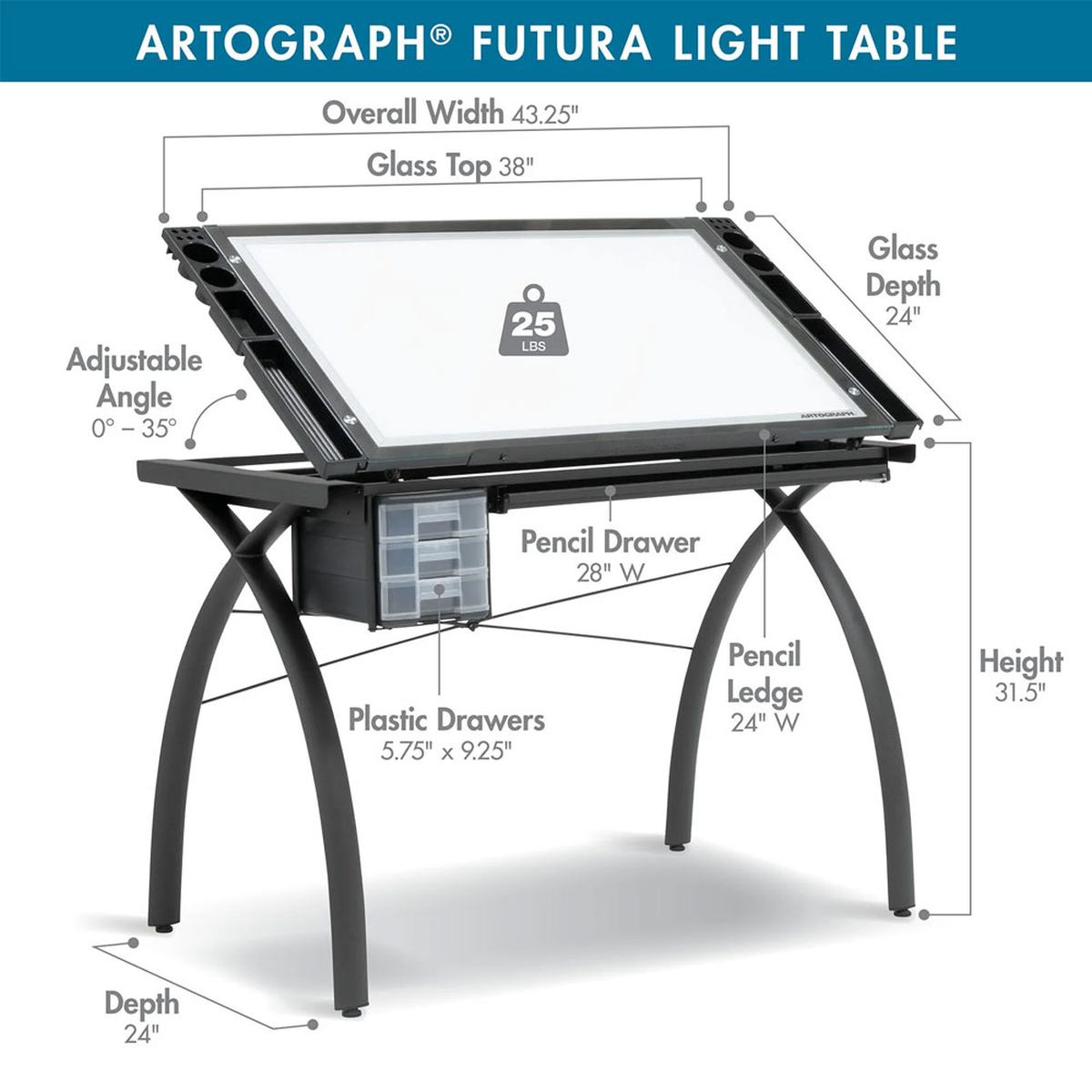 Artograph Futura Light Table | Discount Art N Craft Warehouse