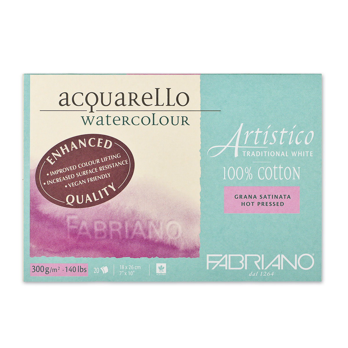 Fabriano Artistico Enhanced Watercolour Blocks (Traditional White ...